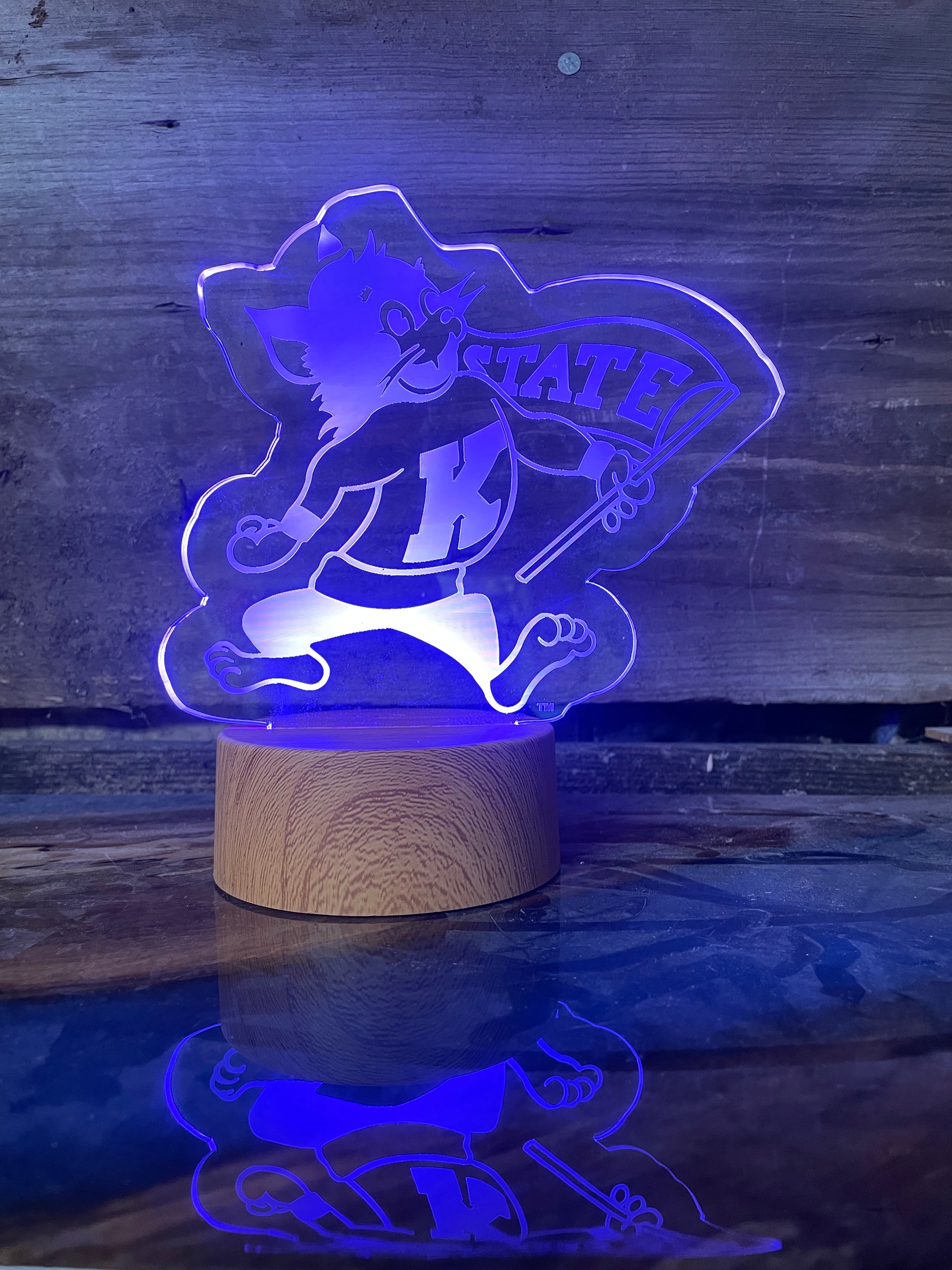 K-State LED Light up Acrylic Light – CedarMillsKS.com