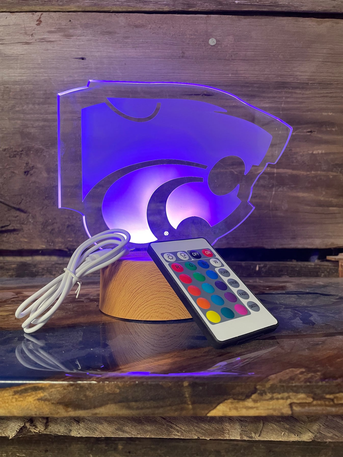 K-State LED Light up Acrylic Light – CedarMillsKS.com